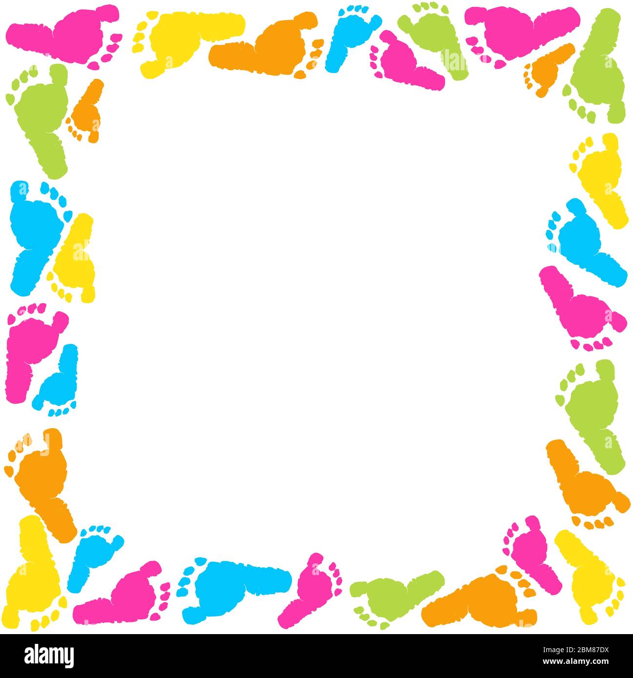 Baby Boy Footprint Border