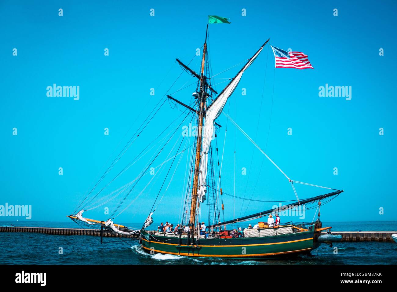 Tall ship sailing in South Haven Michigan Stock Photo - Alamy