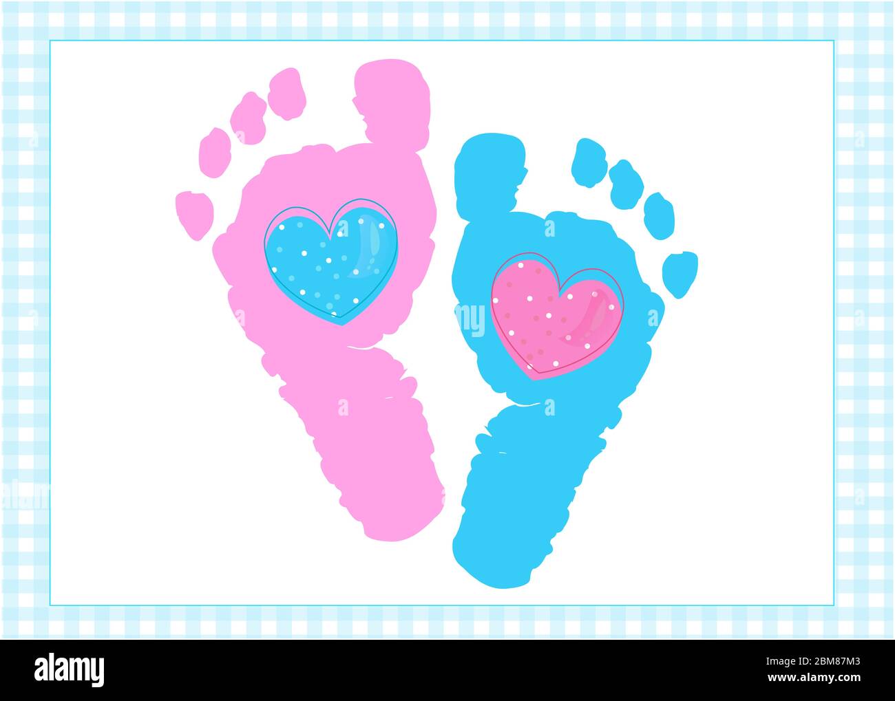 Baby Boy Feet Vector