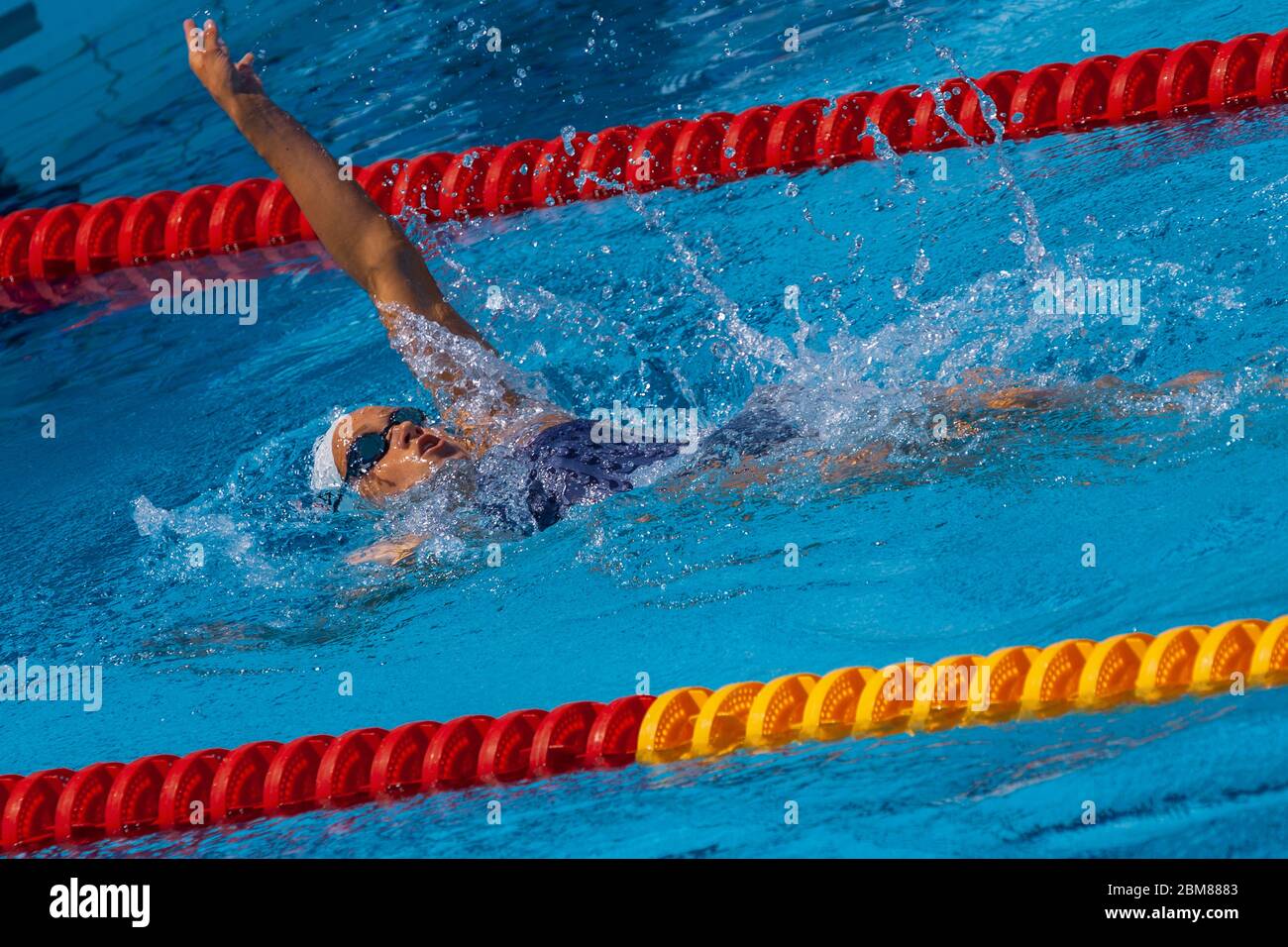 Katie Hoff (USA) competes in the Women's 400 metre individual medley ...