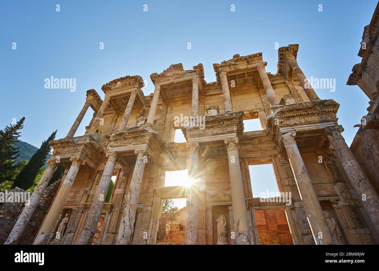 The library of Celsus at the ancient site of Ephesus, Turkey Stock ...