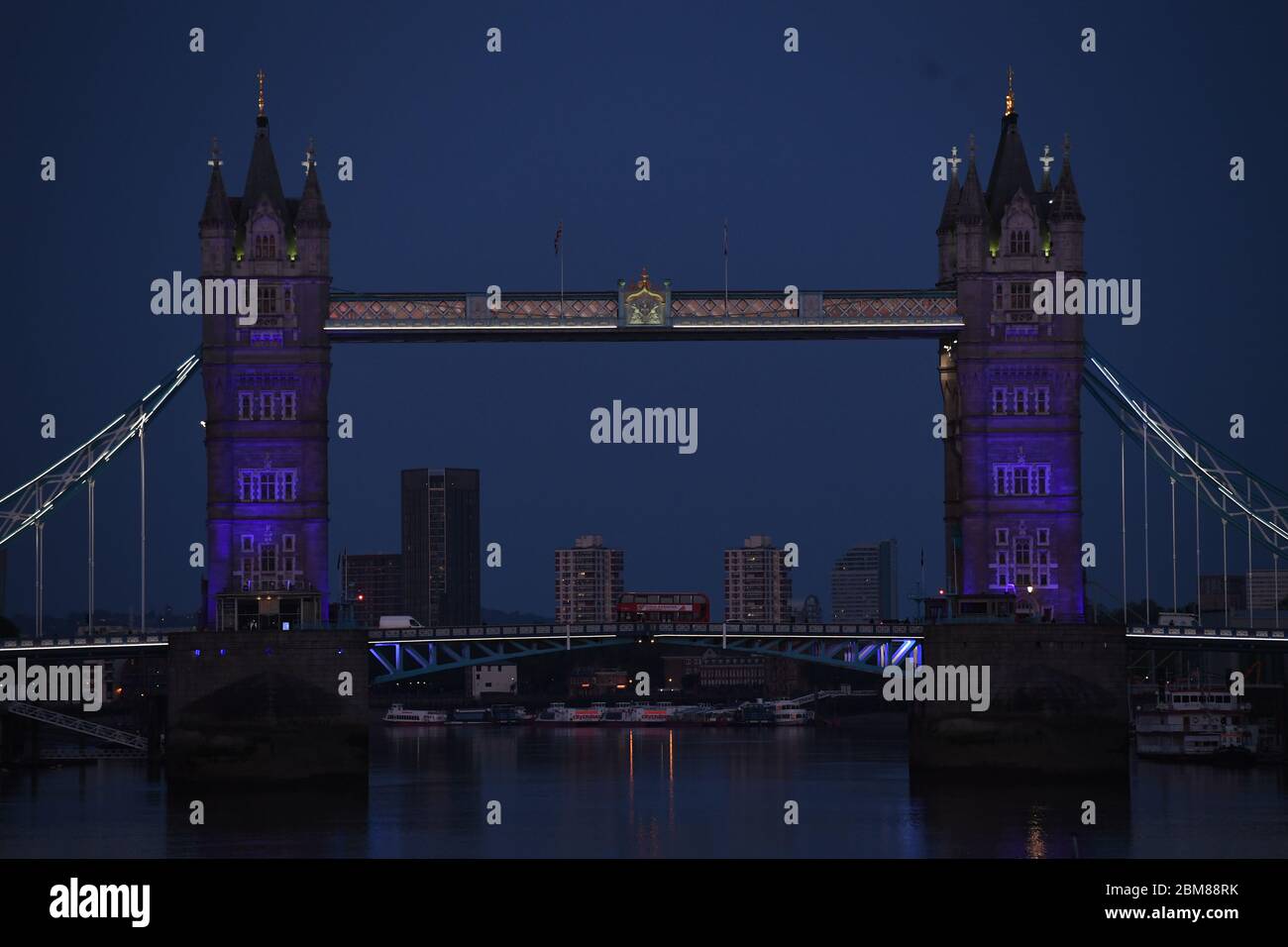 Clouds over Tower Bridge in London obscure sight of the final supermoon ...