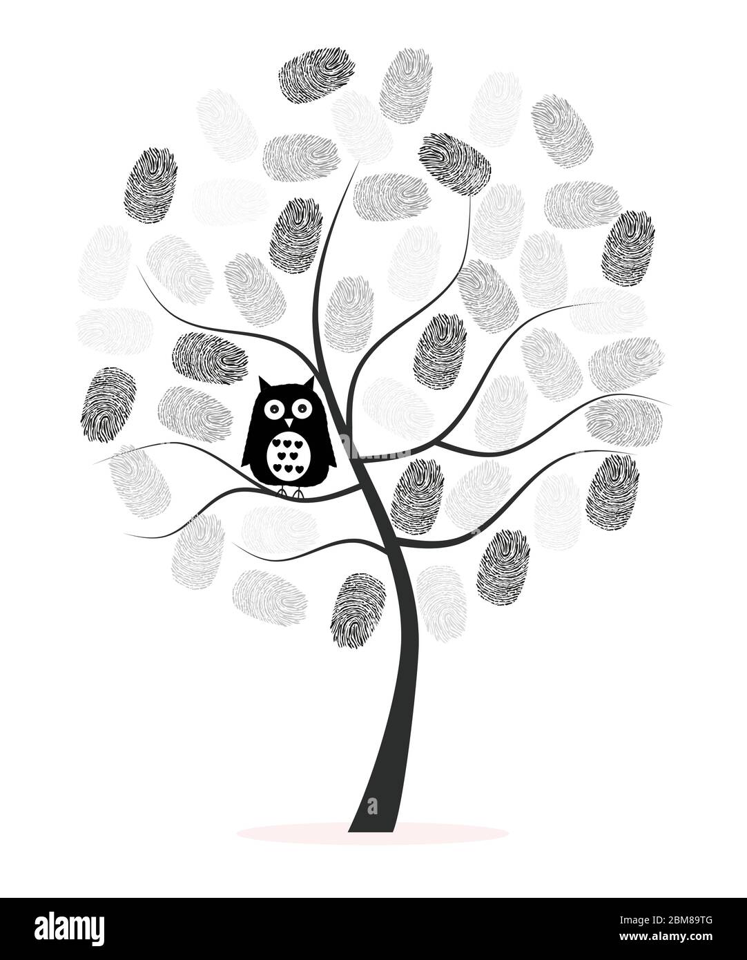 Thumbprint Tree Vector