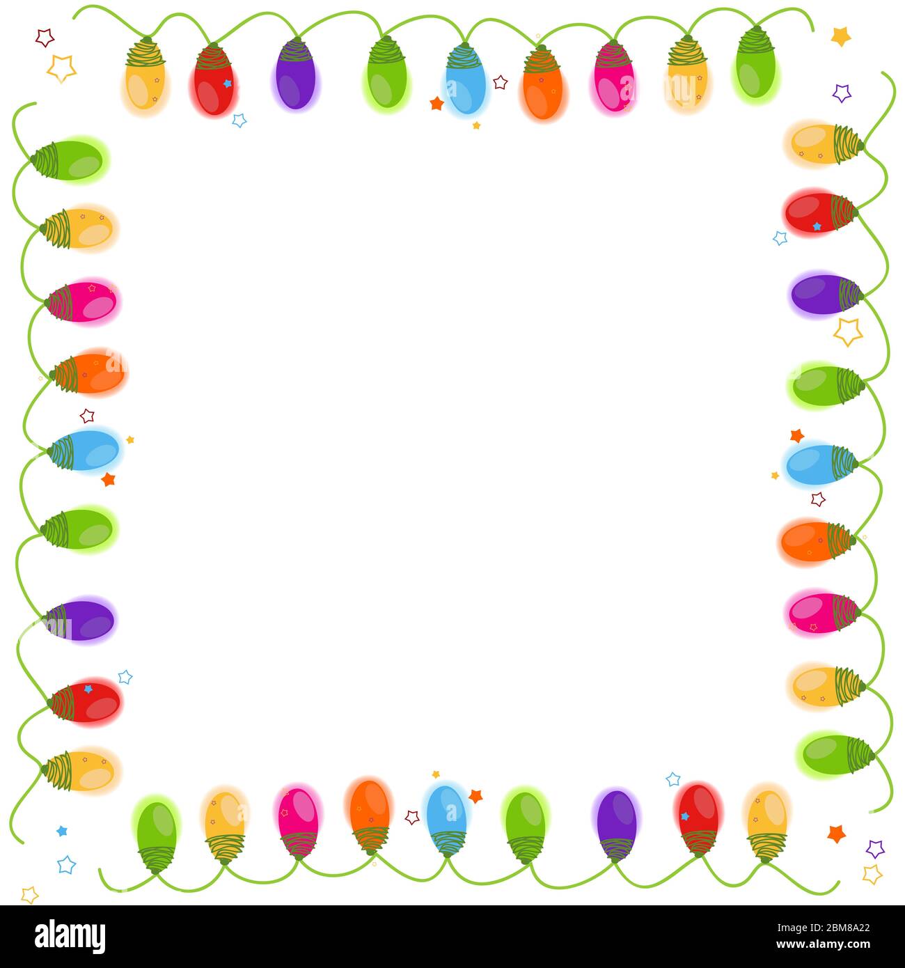Christmas light bulb frame vector background Stock Vector Image & Art ...