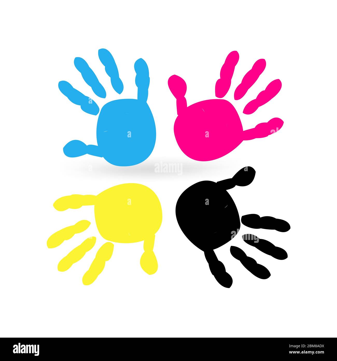 Hand prints identification Stock Vector Images - Alamy