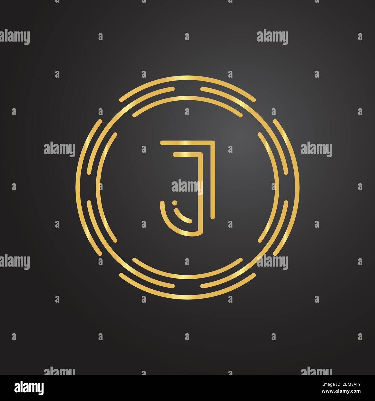 Initial Letter J Logo With Luxury Business Typography Vector Template ...
