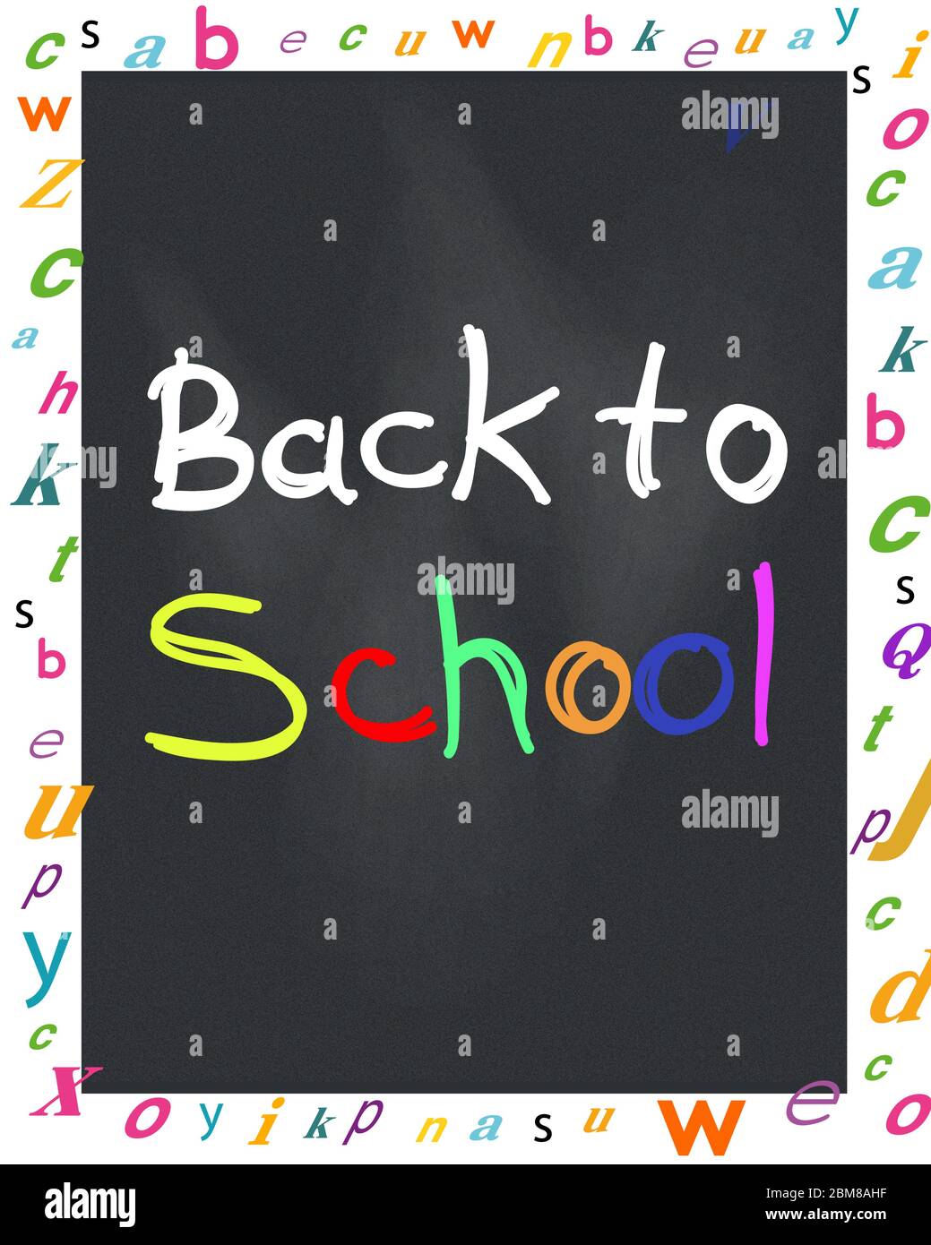 Black chalkboard with back to school and letters vector Stock Vector ...