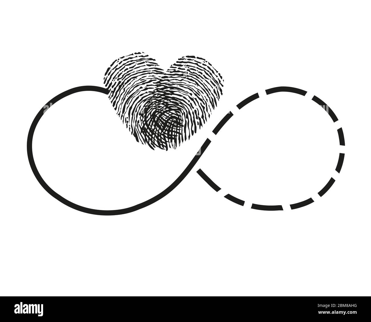 Eternity with finger print heart vector Stock Vector Image & Art - Alamy