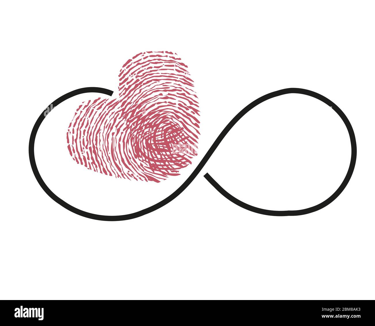 Eternity with red finger print heart vector Stock Vector Image & Art ...