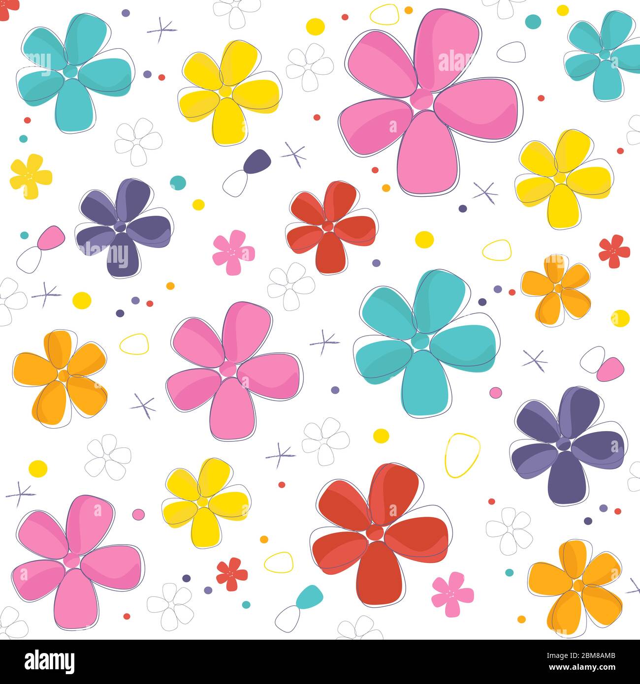 Colorful abstract flowers background vector Stock Vector Image & Art ...