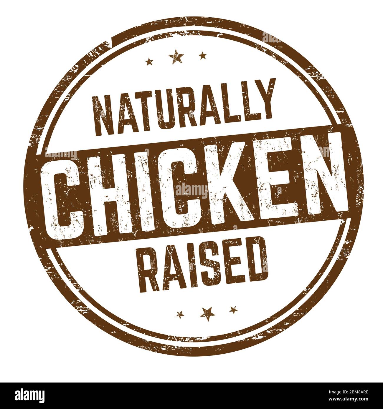 Naturally raised chicken sign or stamp on white background, vector ...