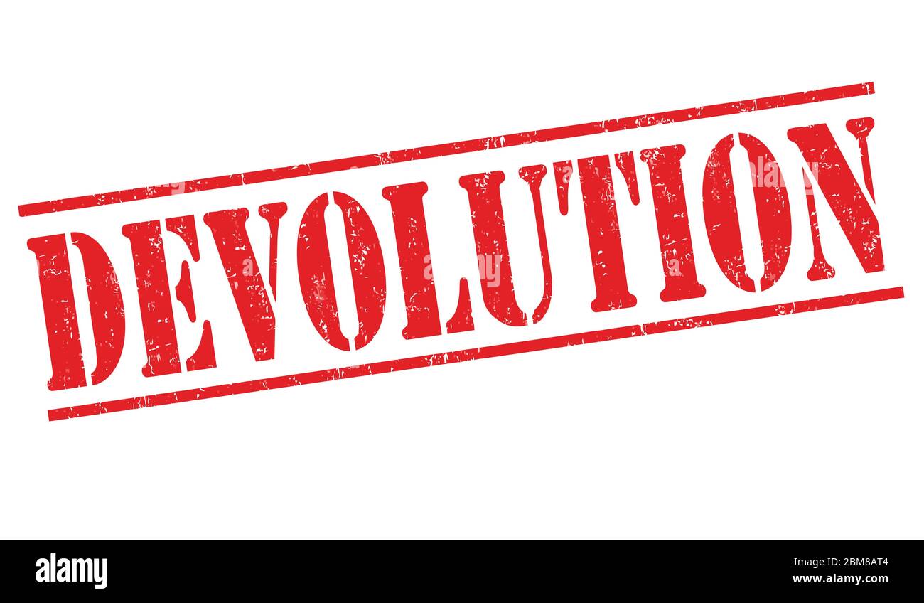 Devolution sign or stamp on white background, vector illustration Stock ...
