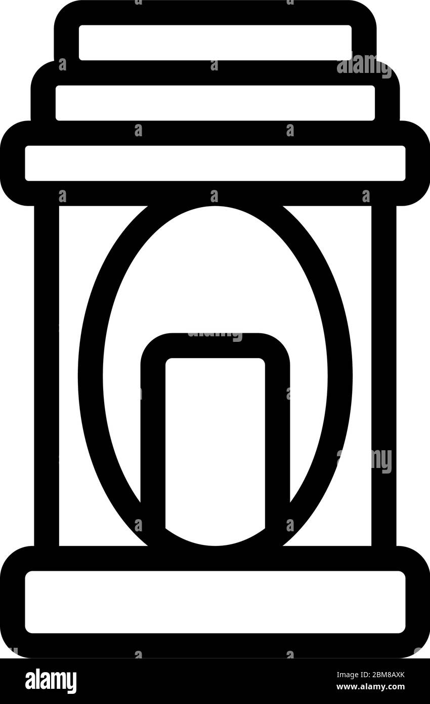 open fire lamp icon vector outline illustration Stock Vector Image ...