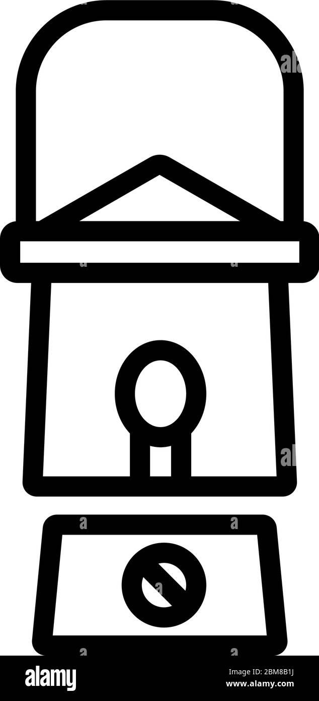 fire control lantern icon vector outline illustration Stock Vector ...