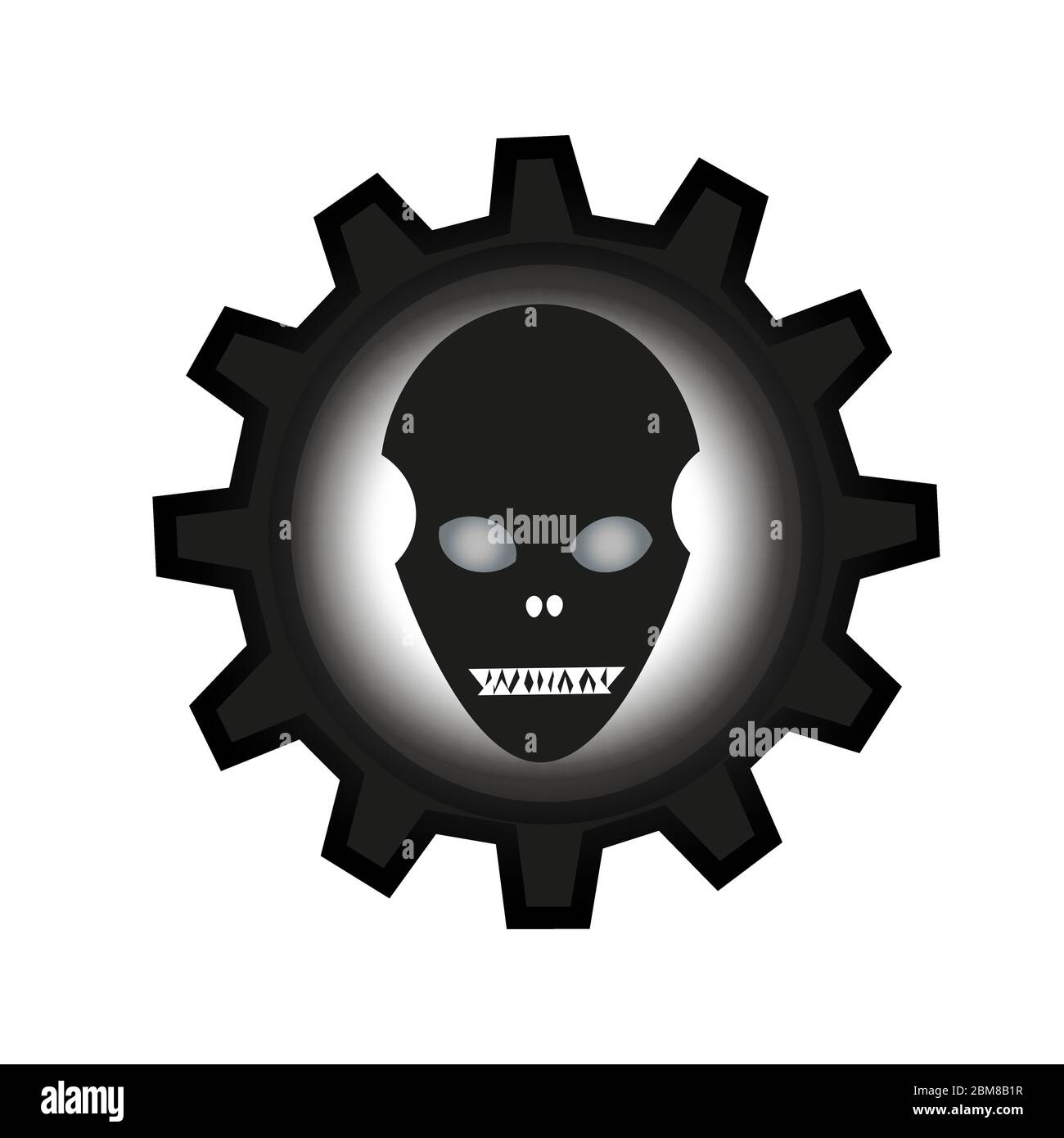 Gears with skull vector background Stock Vector Image & Art - Alamy
