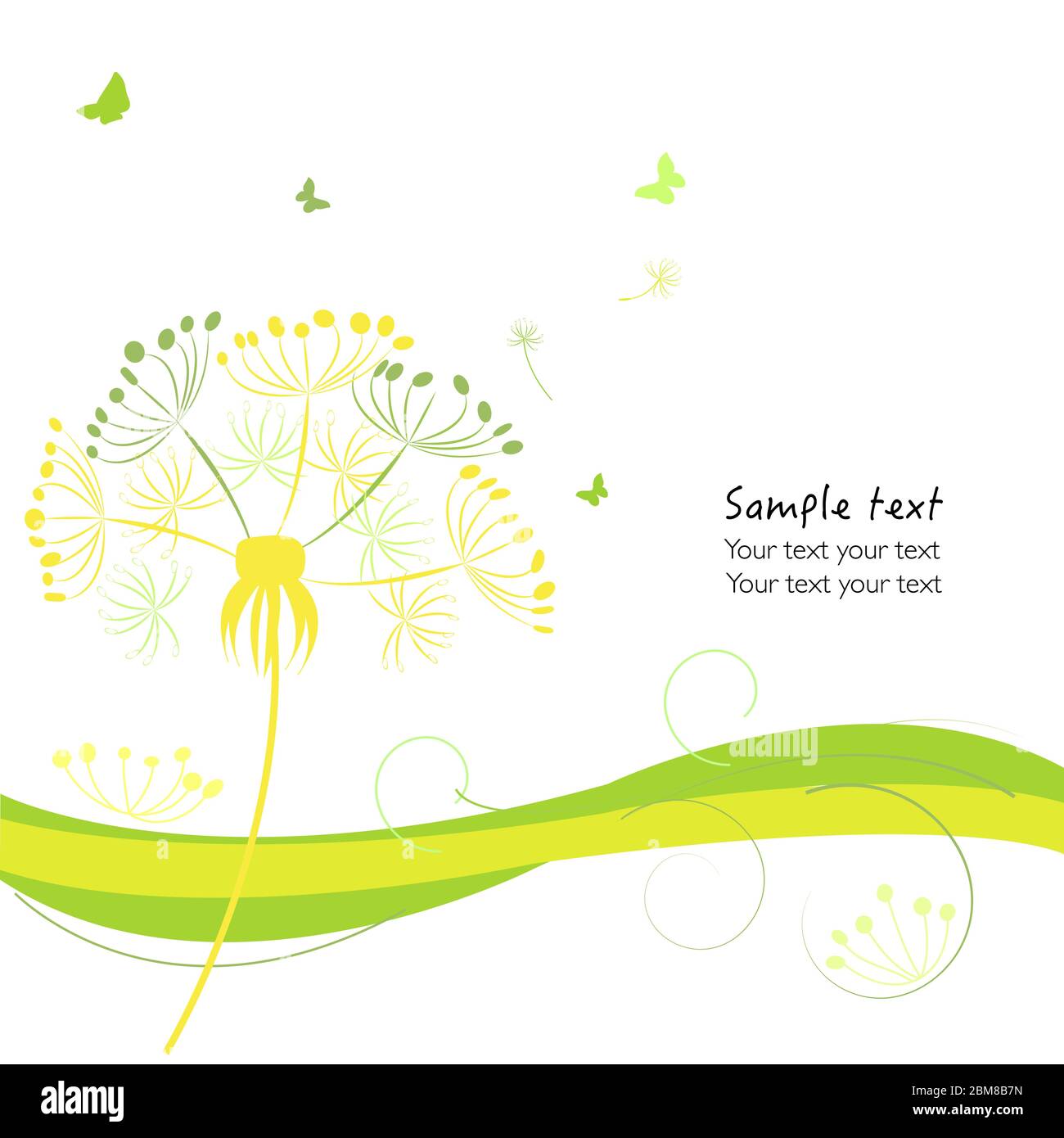 Spring dandelion in sunshine Stock Vector Images - Alamy
