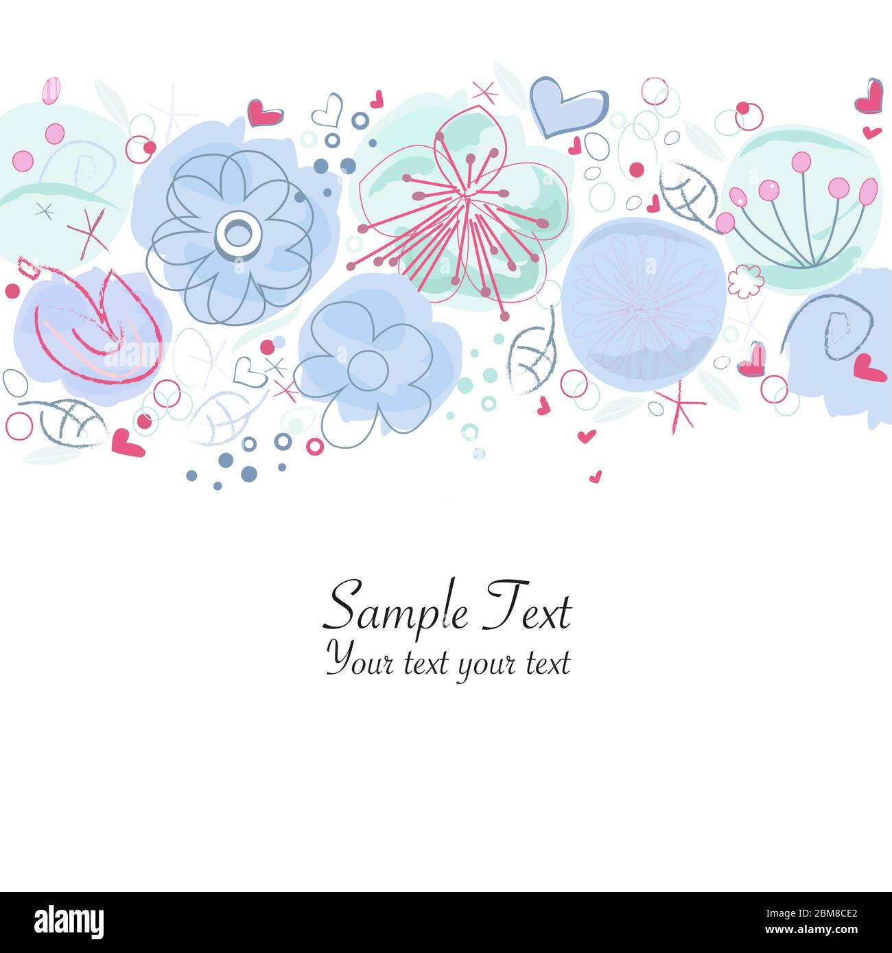 Abstract floral springtime greeting card vector Stock Vector Image ...