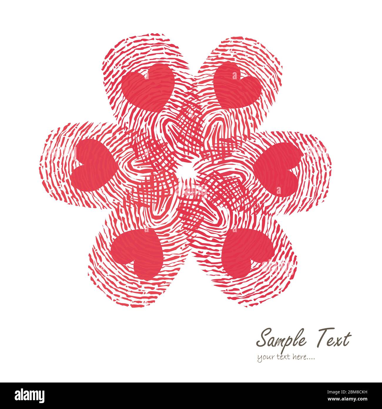 Fingerprint flower vector Stock Vector Image & Art - Alamy