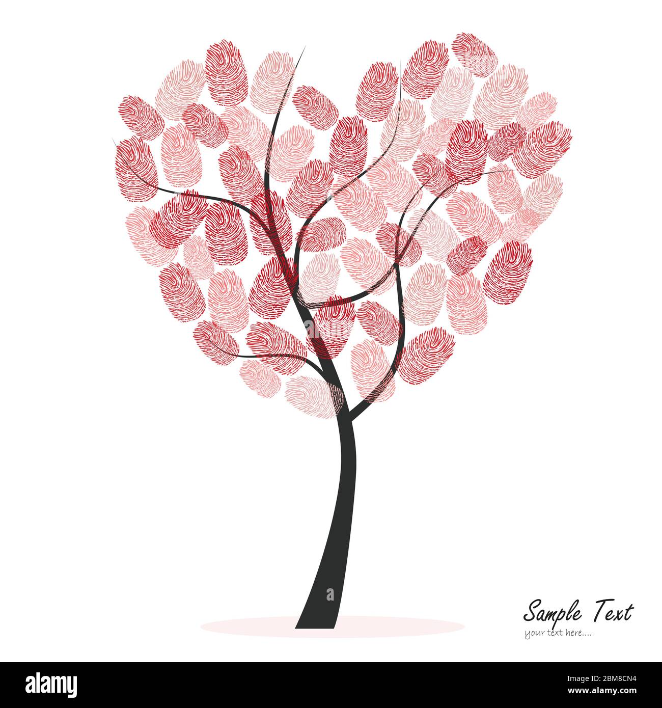 Heart tree with finger prints vector Stock Vector Image & Art - Alamy