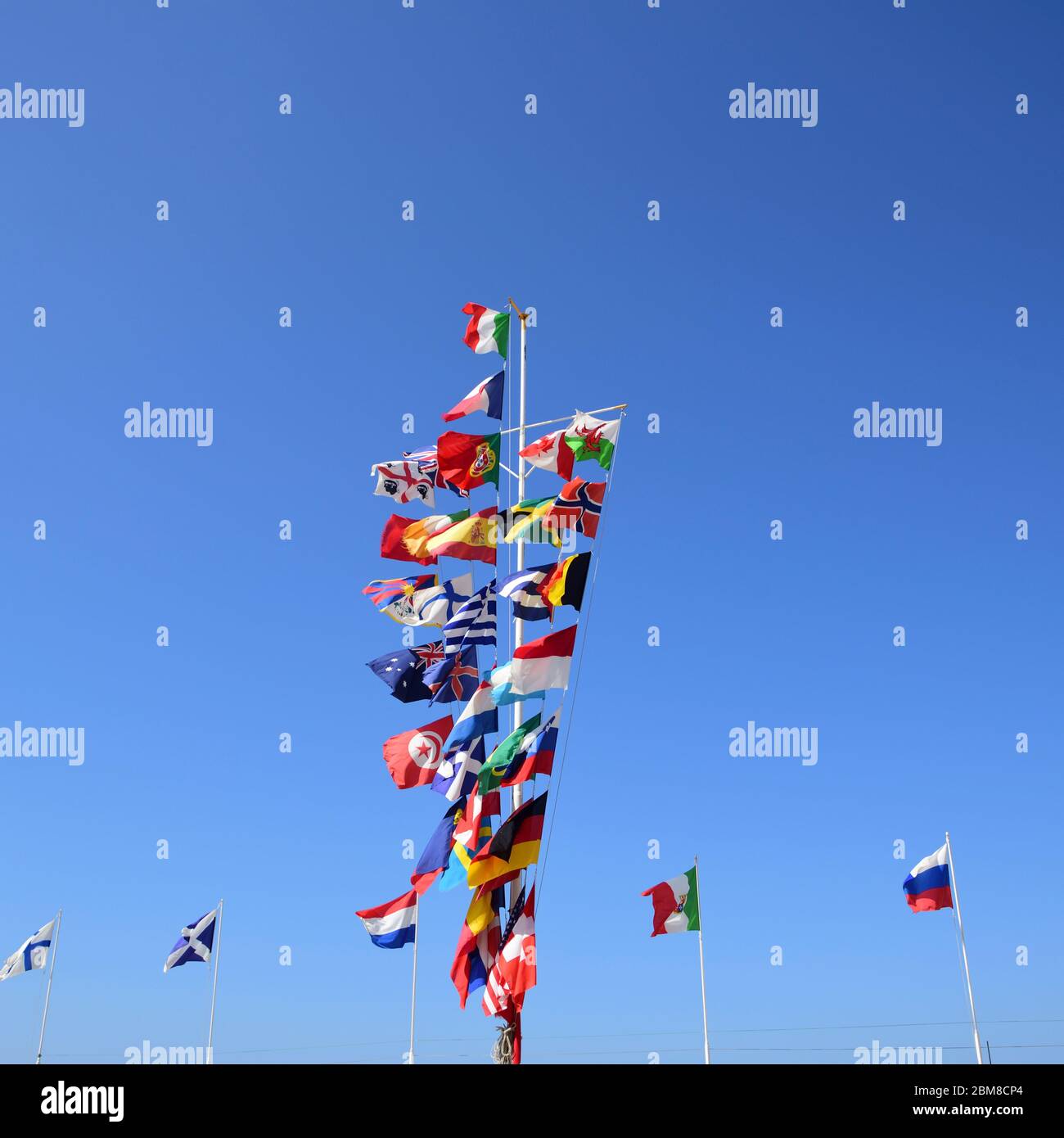 flags of the nations in the wind Stock Photo - Alamy