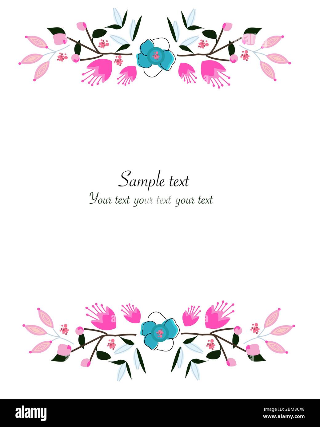 Floral background vector greeting card Stock Vector Image & Art - Alamy
