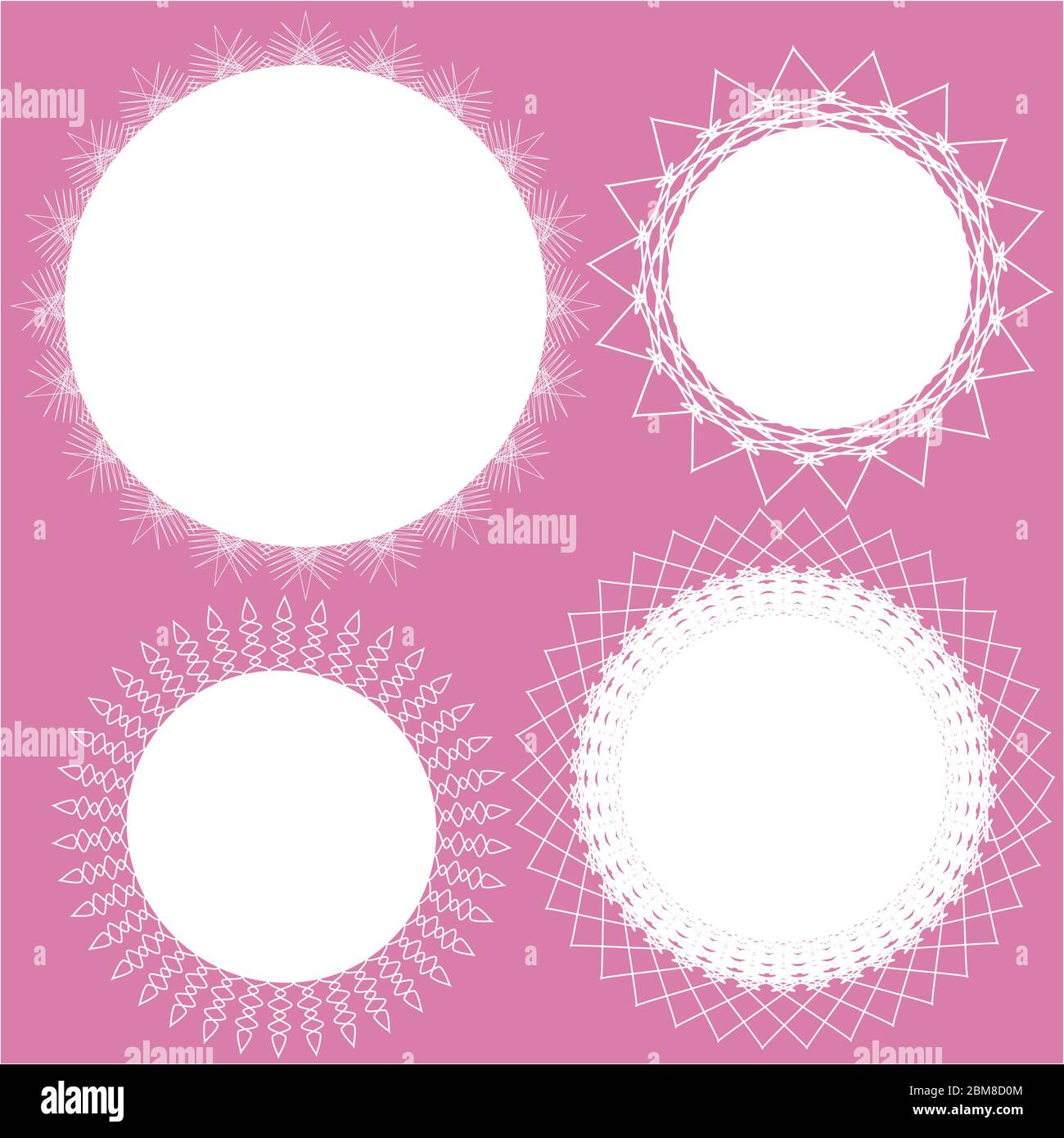 Lace circle frame vector set Stock Vector Image & Art - Alamy
