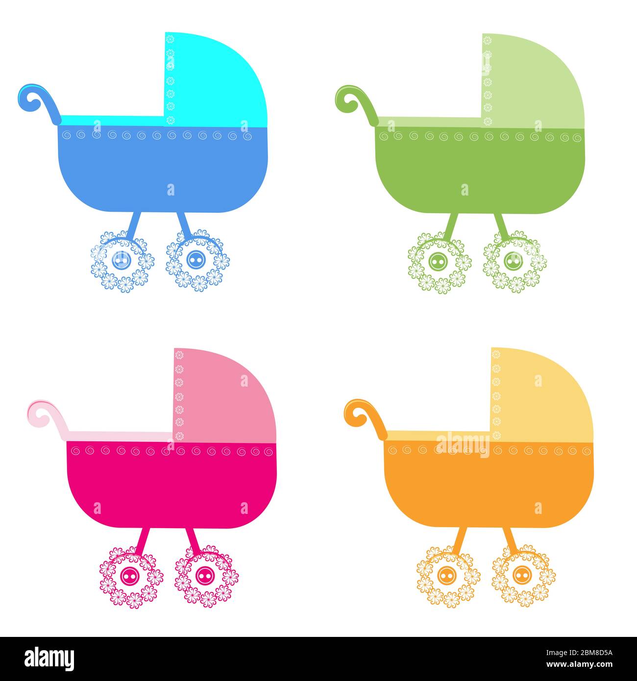 Colorful baby carriage vector Stock Vector Image & Art - Alamy