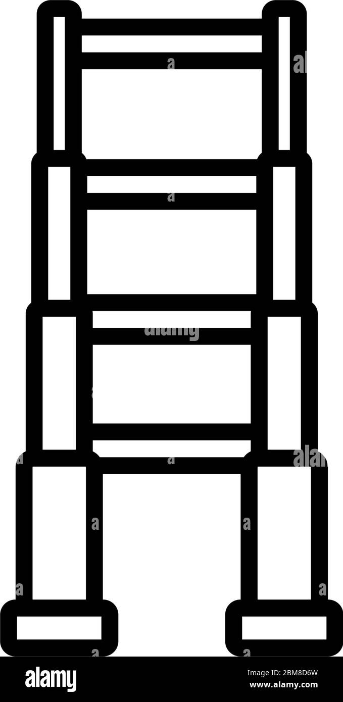 fixed by supports safe ladder icon vector outline illustration Stock ...