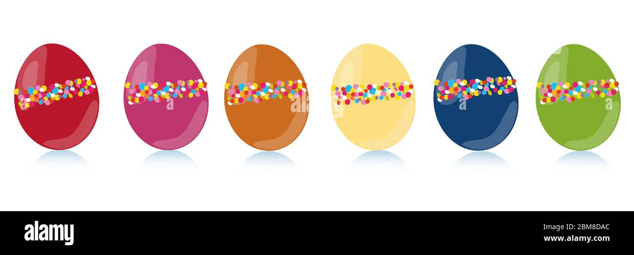 Colorful easter egg vector set Stock Vector Image & Art - Alamy