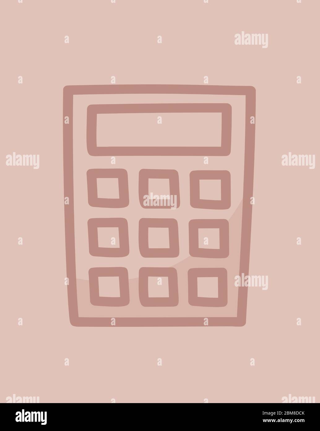 Calculator for count hand drawn outline doodle icon. Math calculator ...