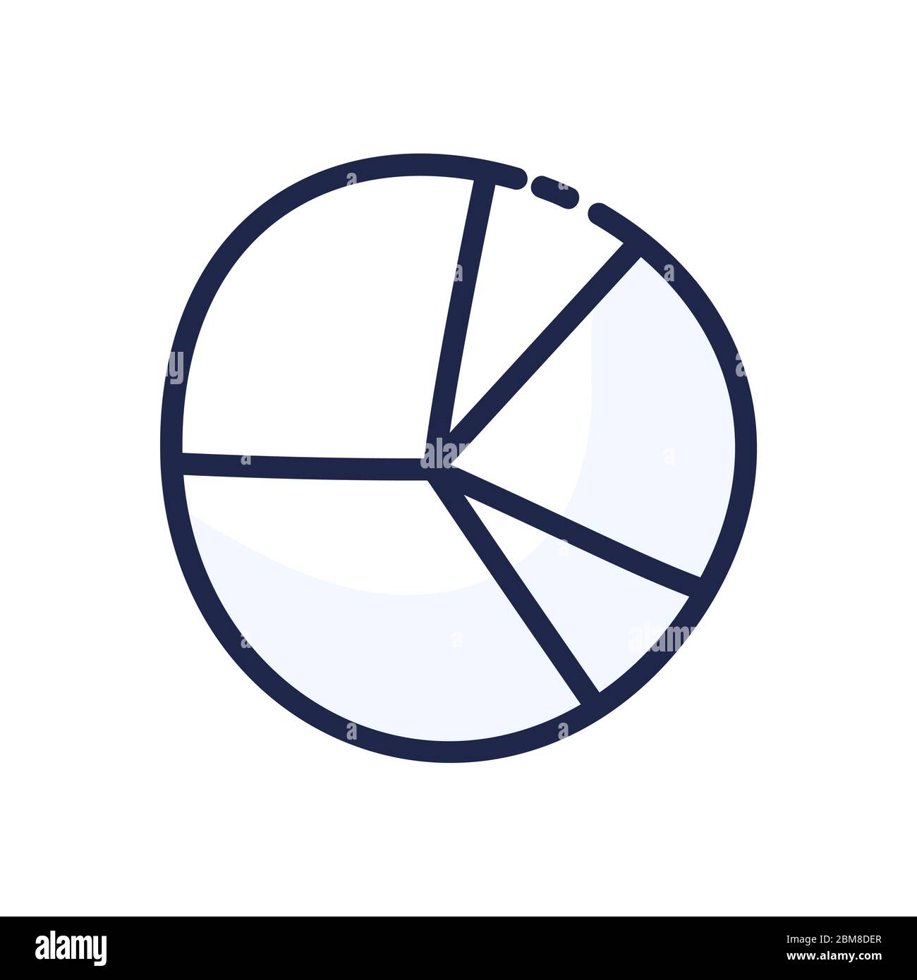 Simple doodle of a pie chart. Cartoon hand draw vector illustration ...