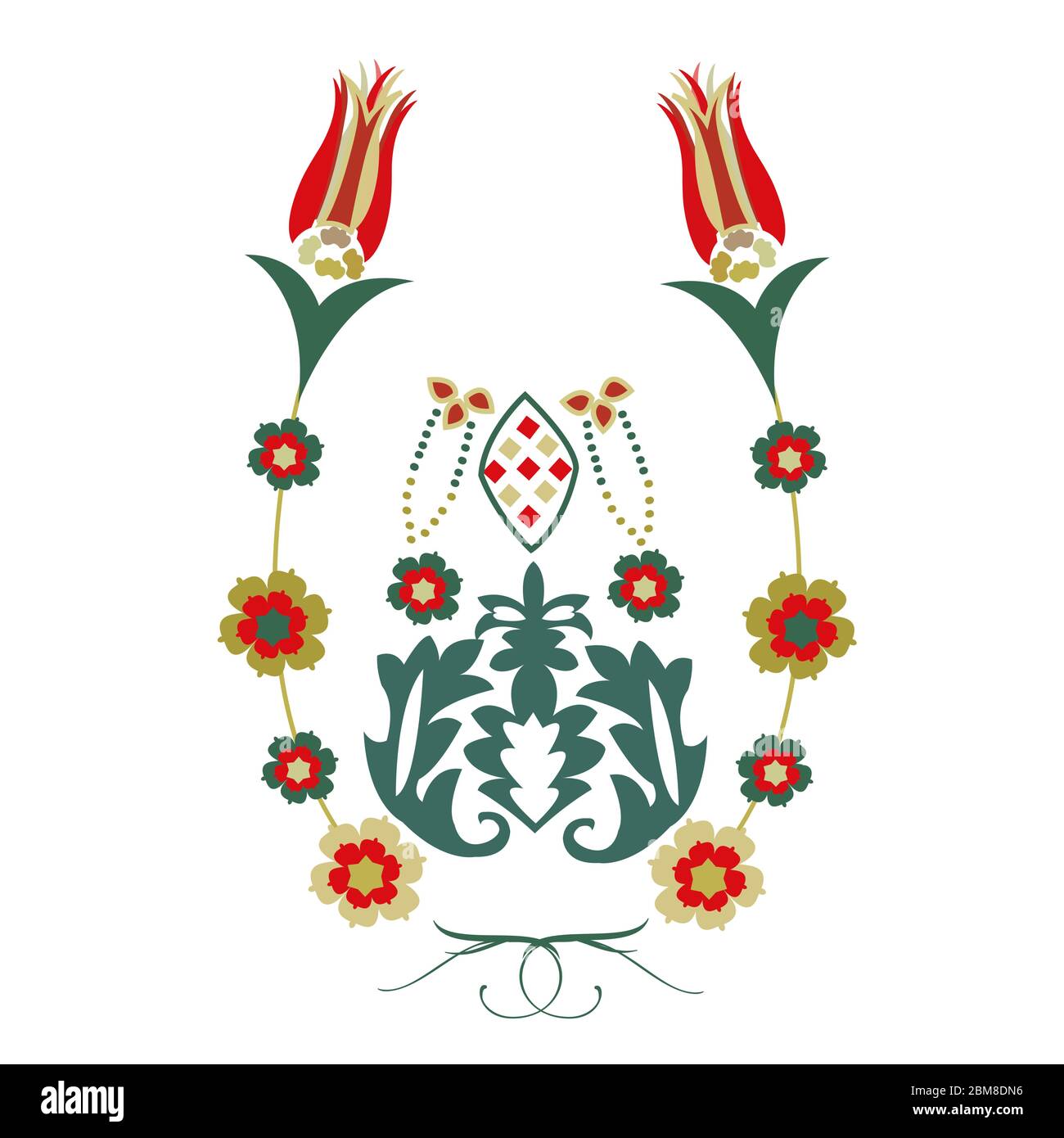 Ottoman tulips and flowers vector background Stock Vector Image & Art ...