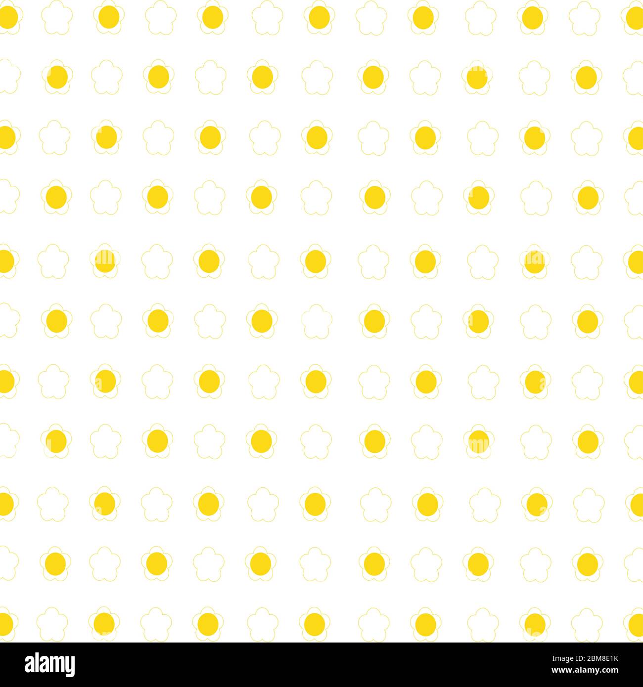 Yellow seamless simple flowers pattern Stock Vector Image & Art - Alamy