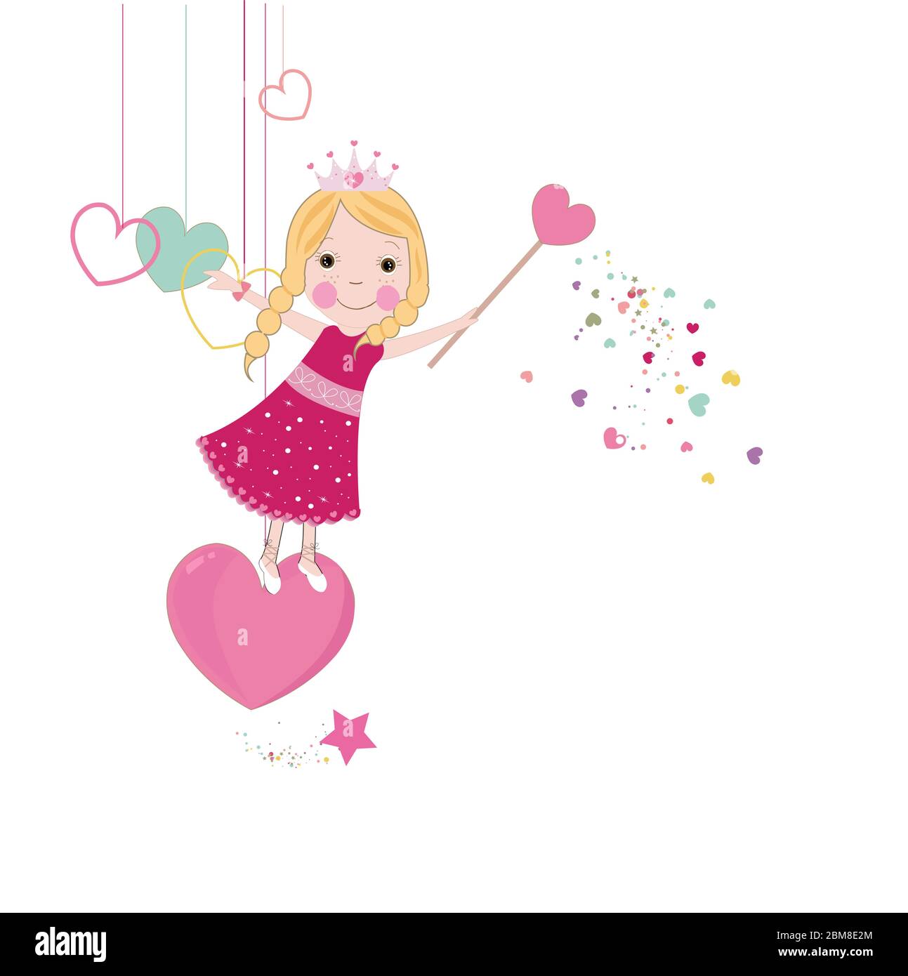 Cute love fairy tale Stock Vector Image & Art - Alamy