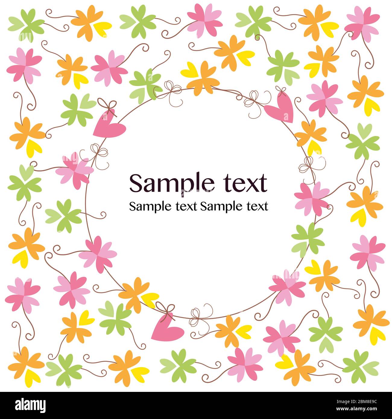 Clover flowers greeting card background vector Stock Vector Image & Art ...