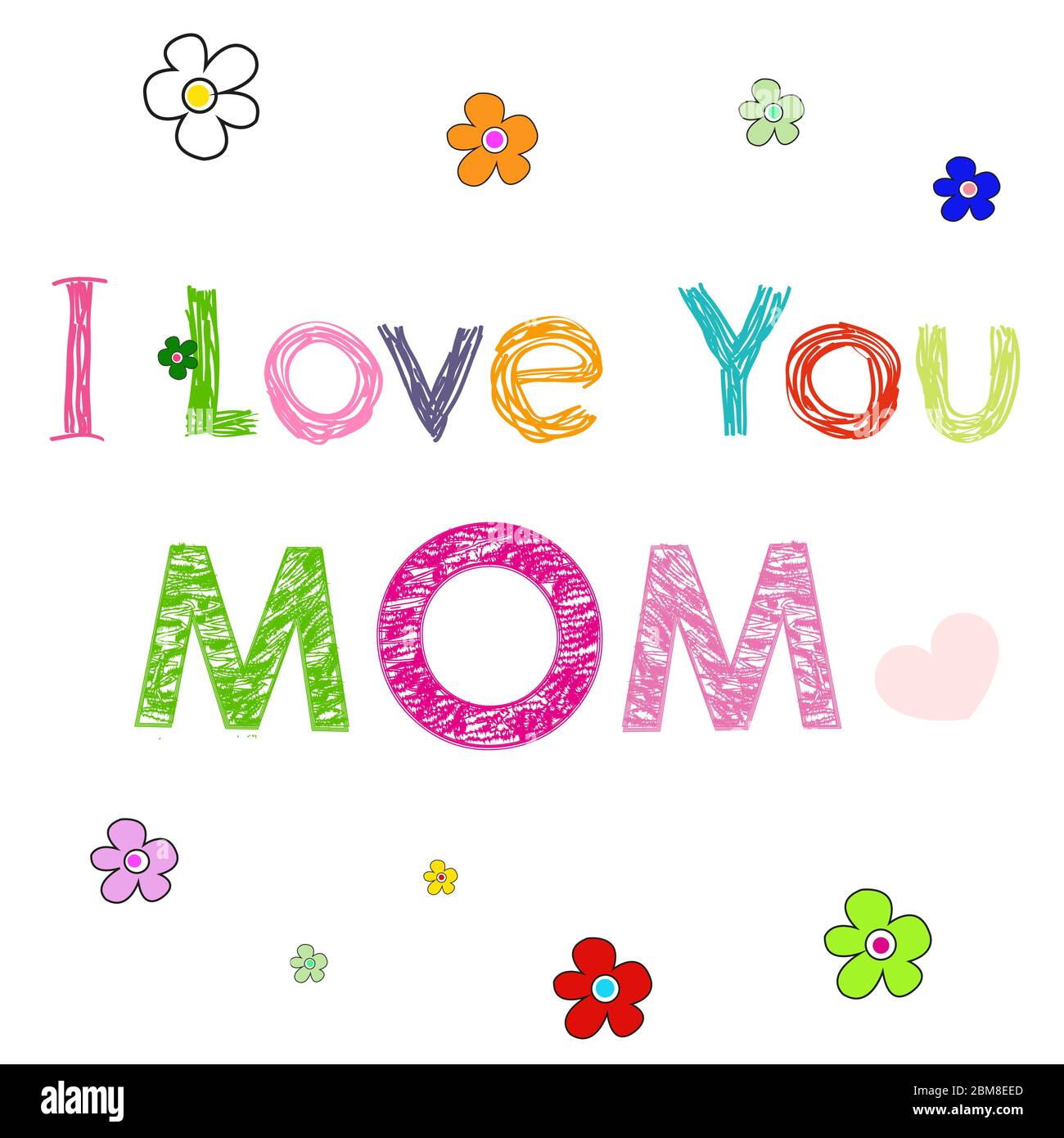 Love mom hand written Stock Vector Images - Alamy