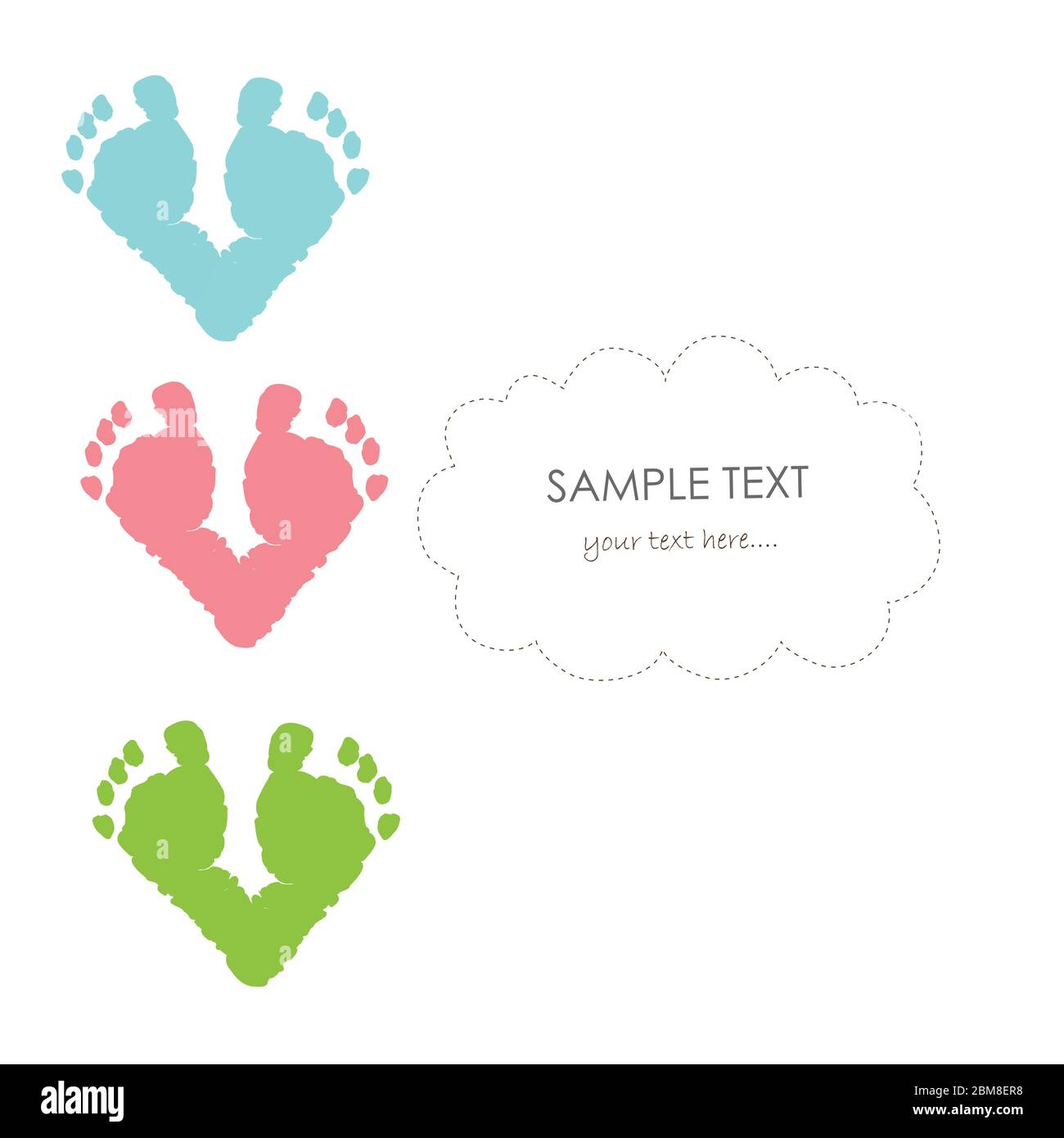 Pink Baby Feet Border