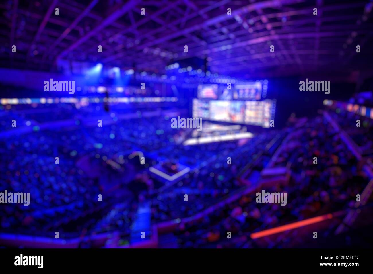 Blurred background of an esports event - The winner of tournament team ...