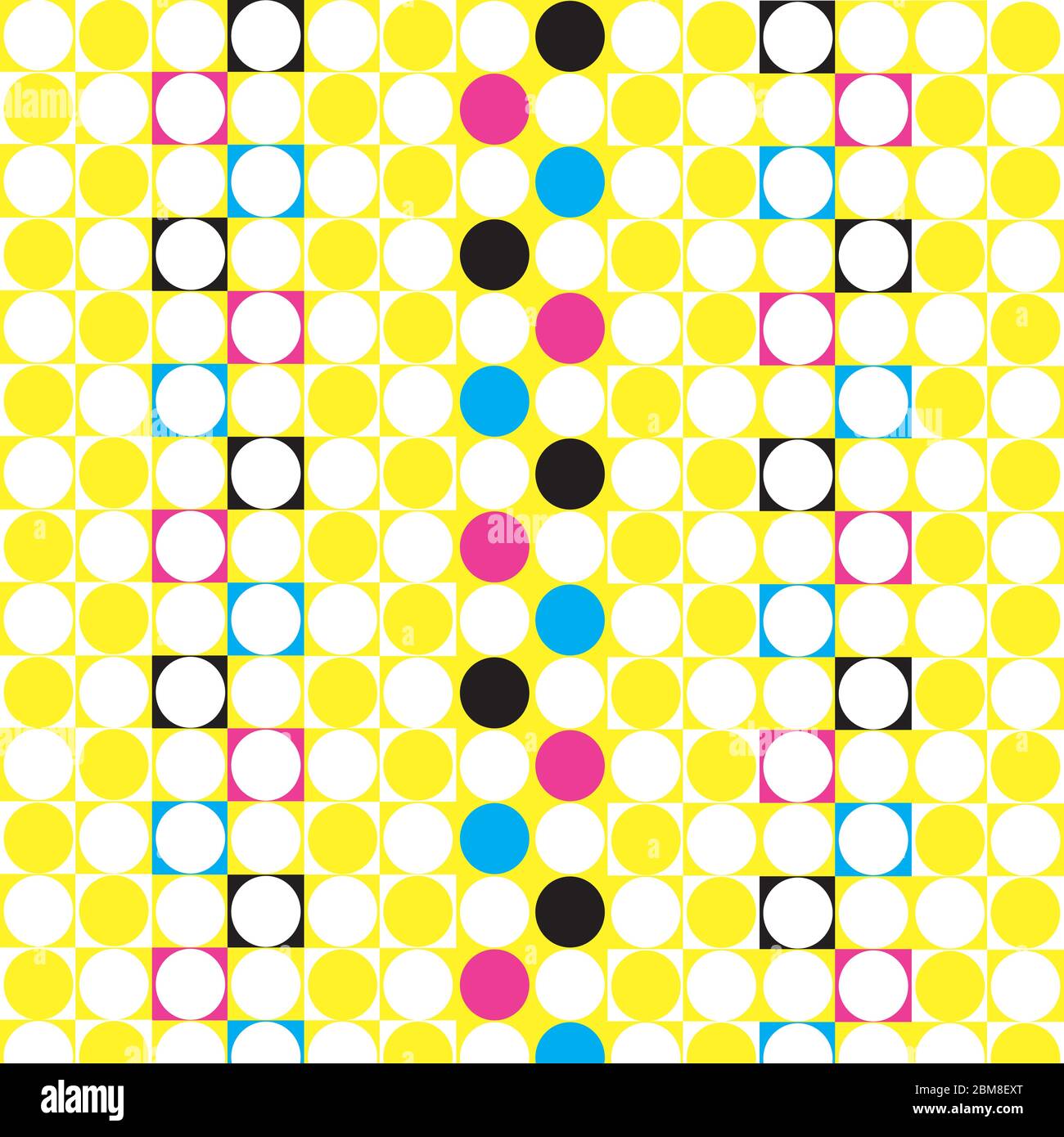 Seamless pop art square rounded vector background Stock Vector Image ...