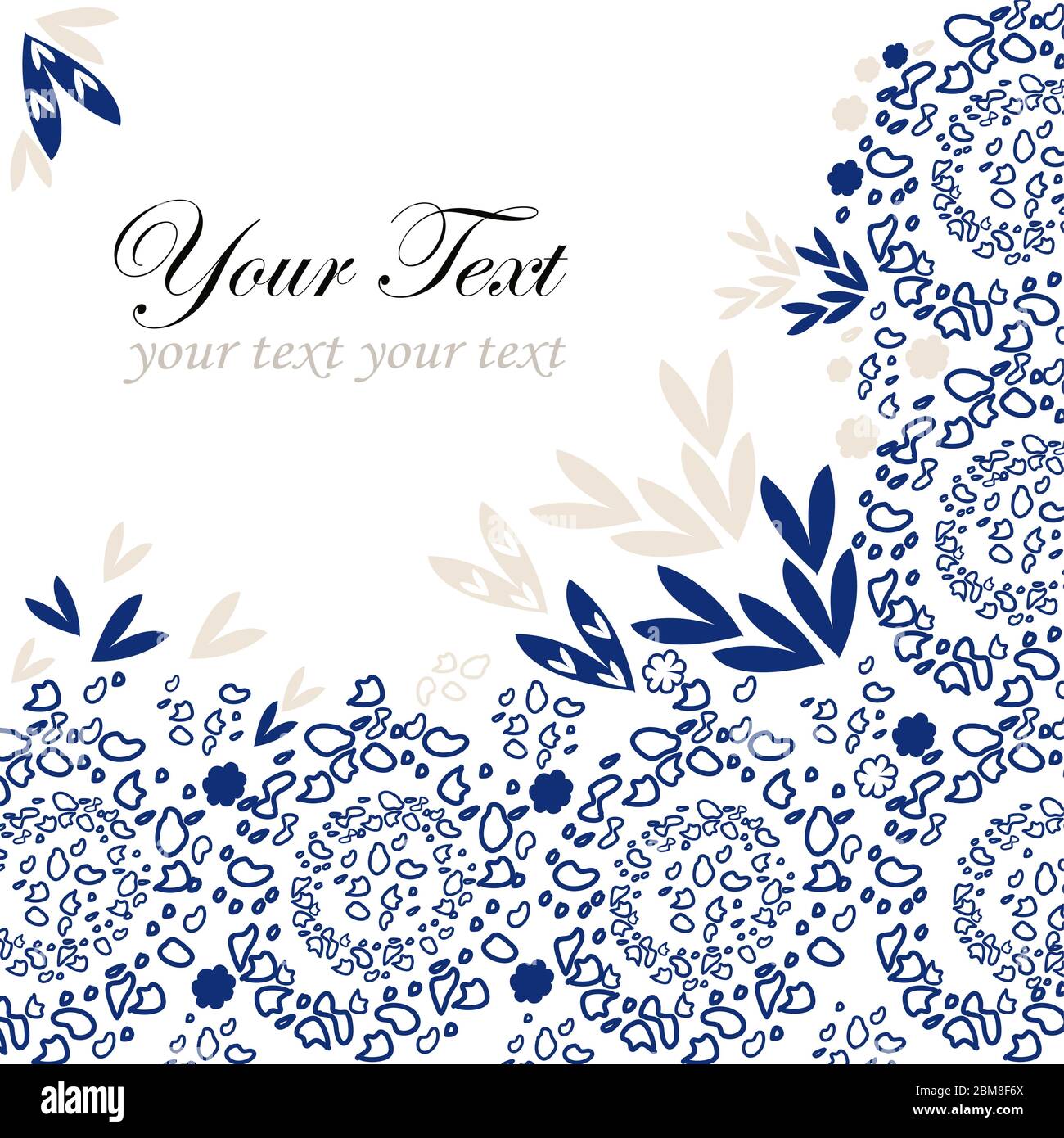 Blue lace background with a place for text Stock Vector Image & Art - Alamy