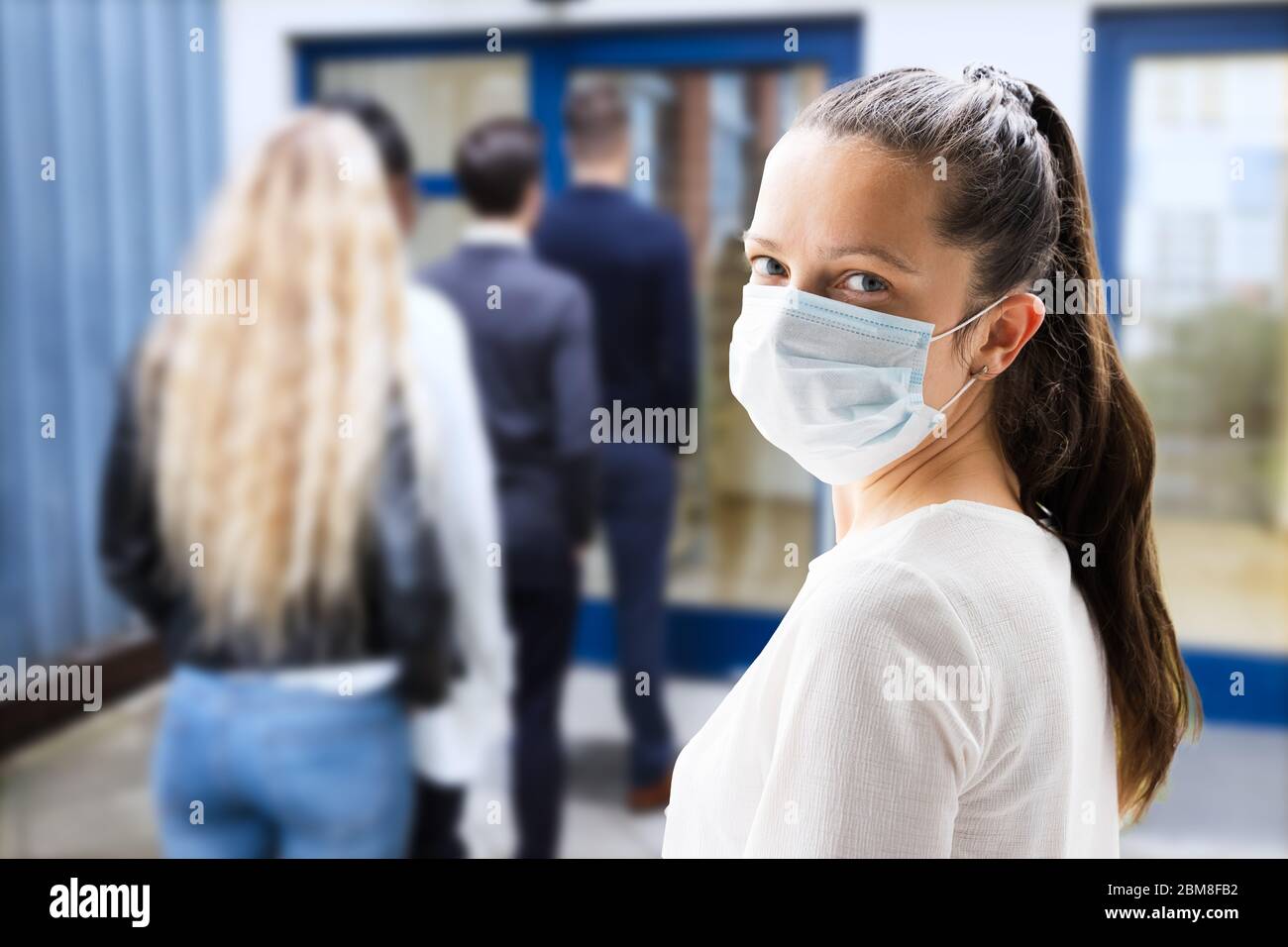 Interview line mask hi-res stock photography and images - Alamy