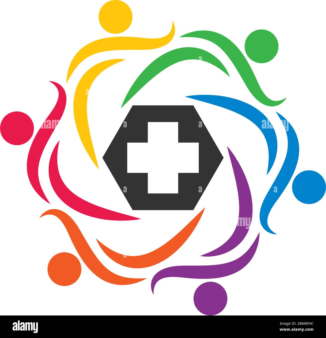 Community care, teamwork concept Logo illustration Stock Vector Image ...