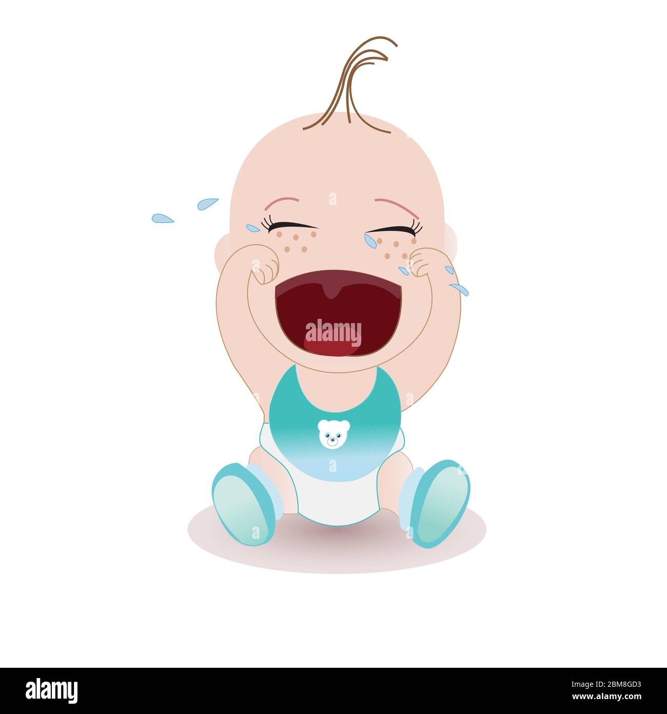 Crying newborn baby cute Cut Out Stock Images & Pictures - Alamy