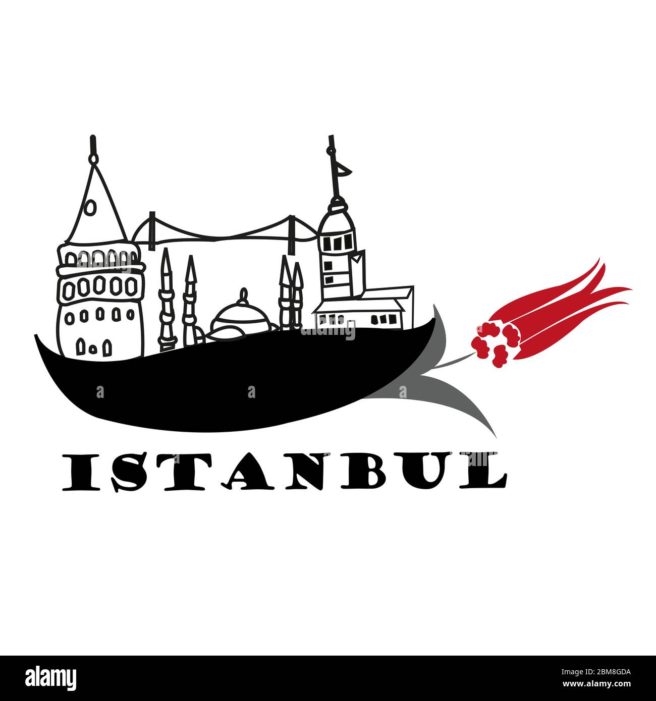 Istanbul sea view Stock Vector Images - Alamy