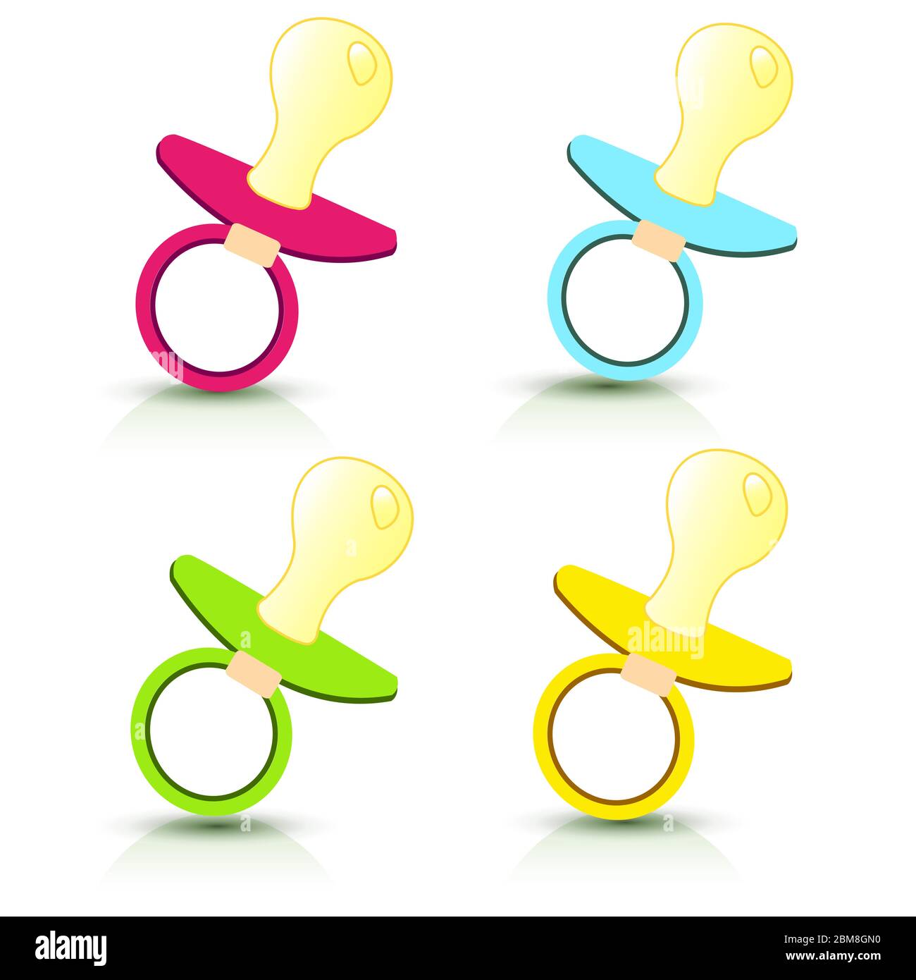 Colorful Baby soother vector Stock Vector Image & Art - Alamy