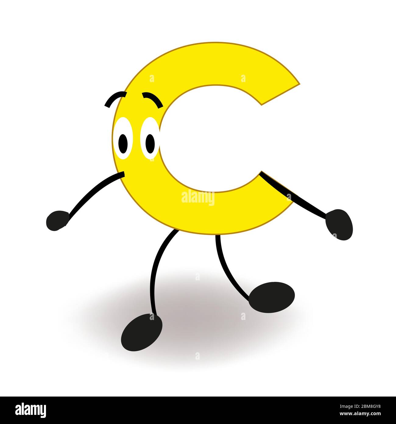 Letter c funny character Stock Vector Images - Alamy