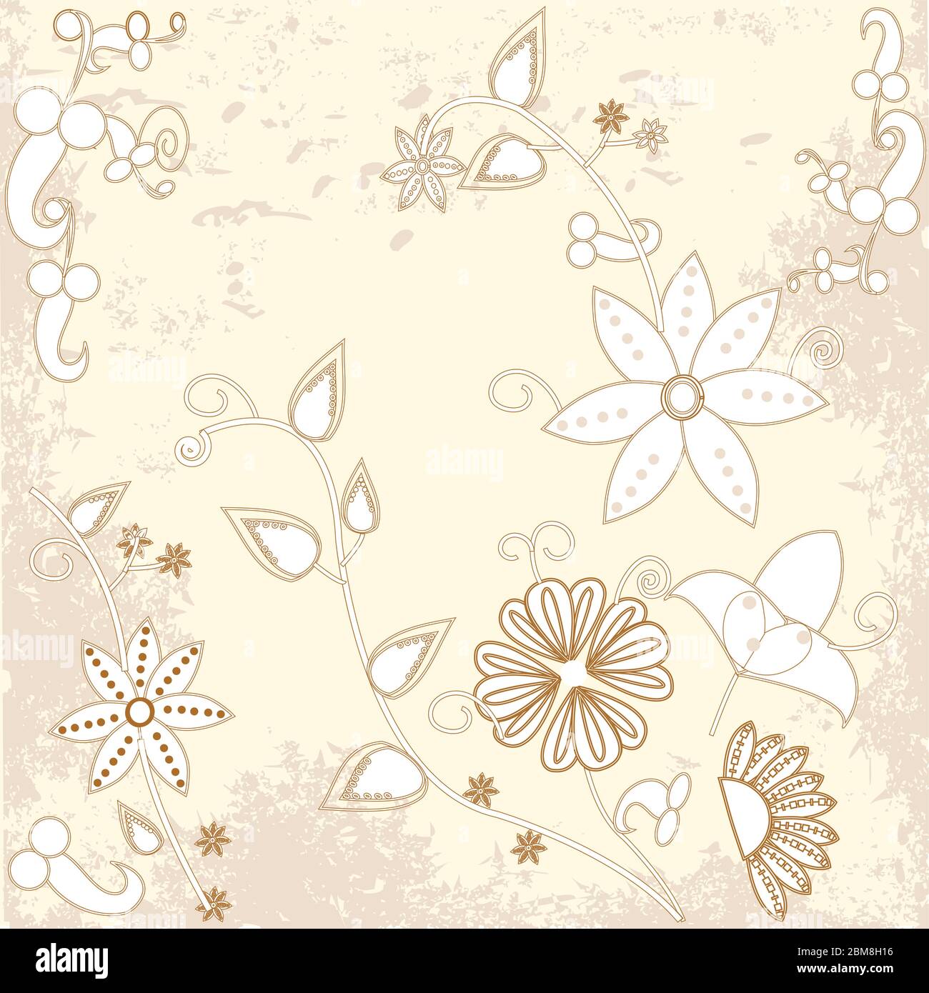Old Paper Flower Background Stock Vector Image & Art - Alamy