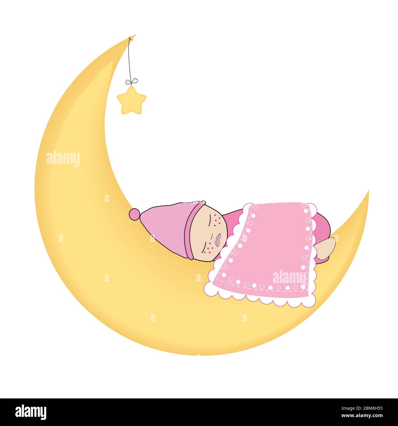 Beautiful moon girl Stock Vector Images - Alamy