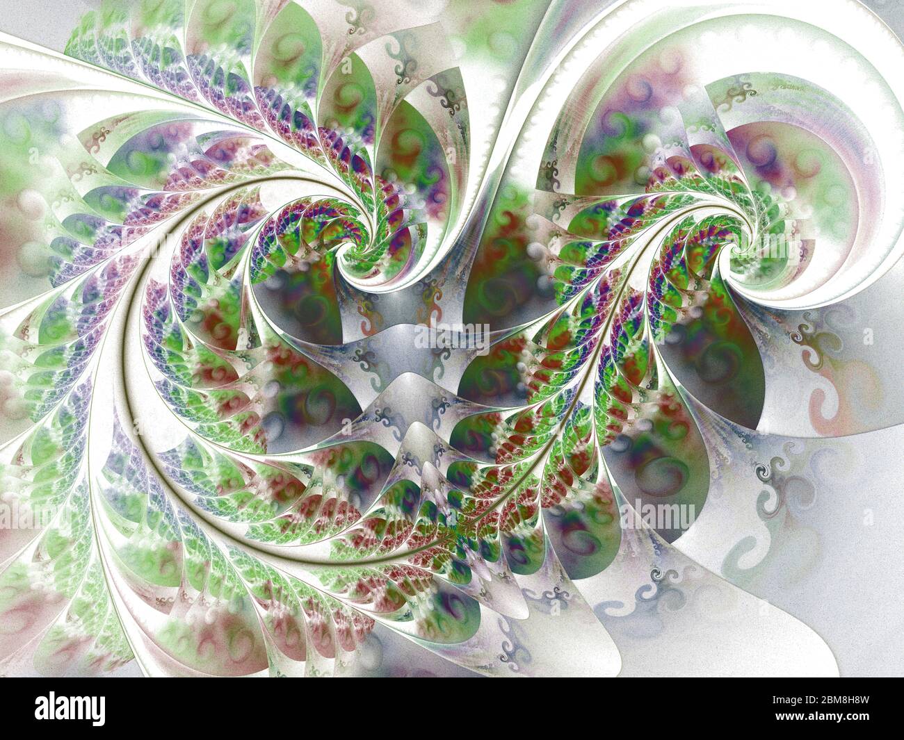 Beautiful fractal floral art. Computer generated graphics. Abstract ...