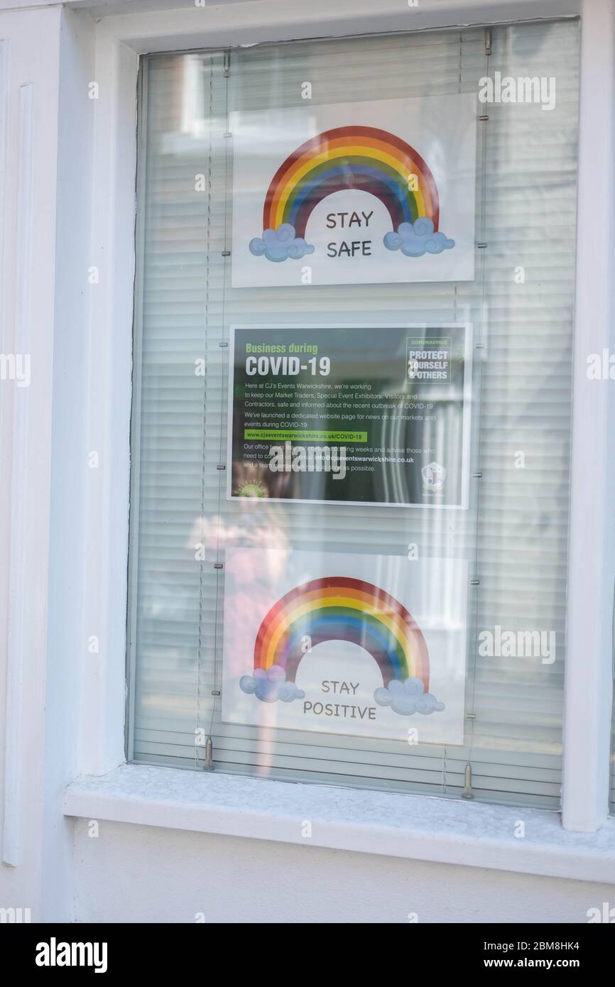 Window signs lockdown 2020 Stock Photo - Alamy